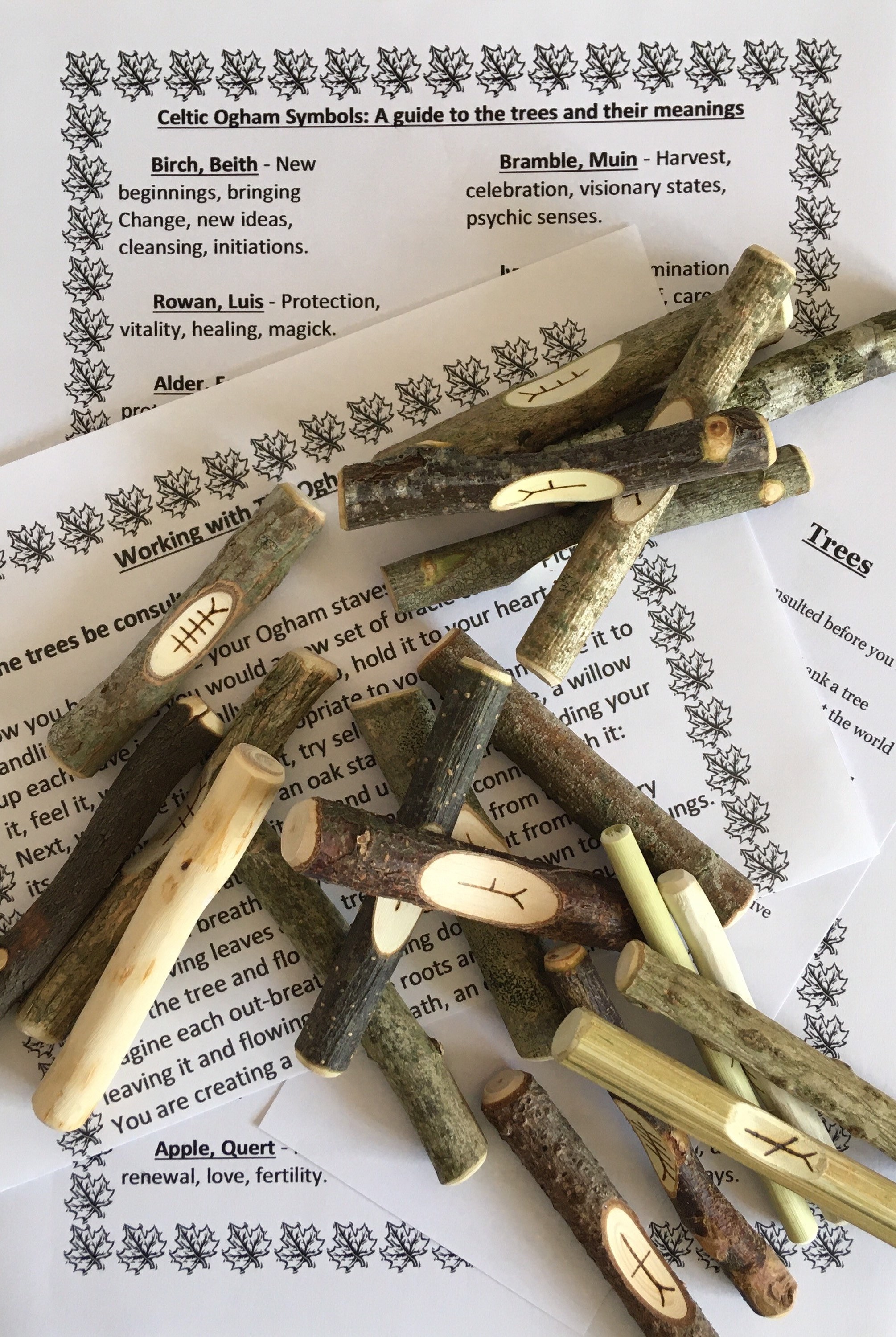 Celtic Tree Ogham Staves Full Set of 20 Each From Its | Etsy Canada