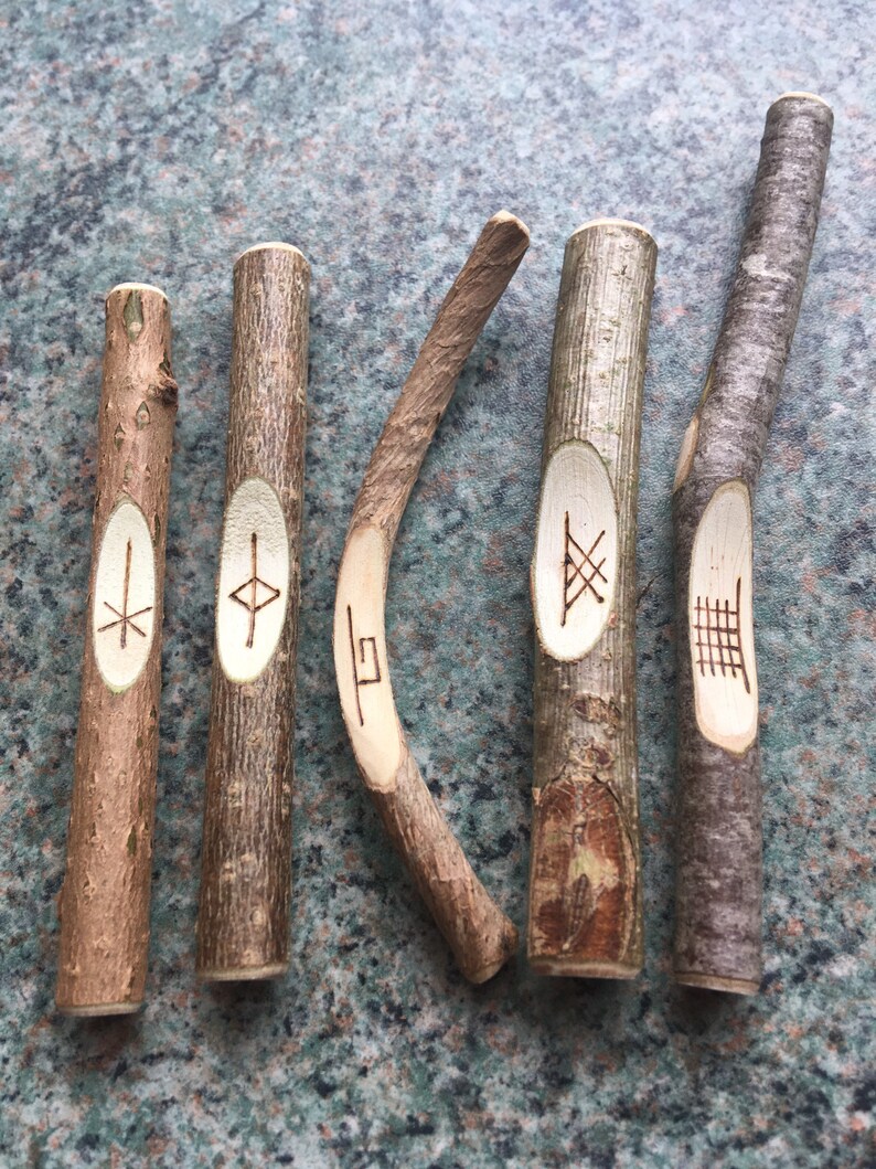 Celtic Ogham Staves Forfeda Set of 5 the Fifth Aicme | Etsy