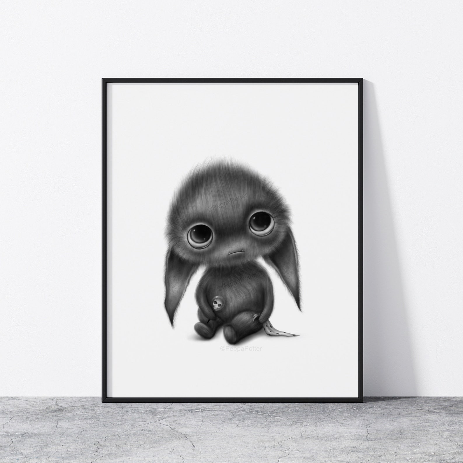 Abandoned Creatures - Edgar | Creepy Cute Art Print | Goth Baby ...