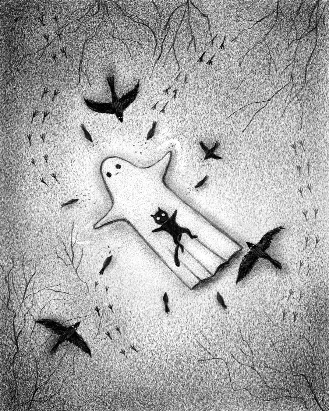 Snow Ghost Art Print - Etsy