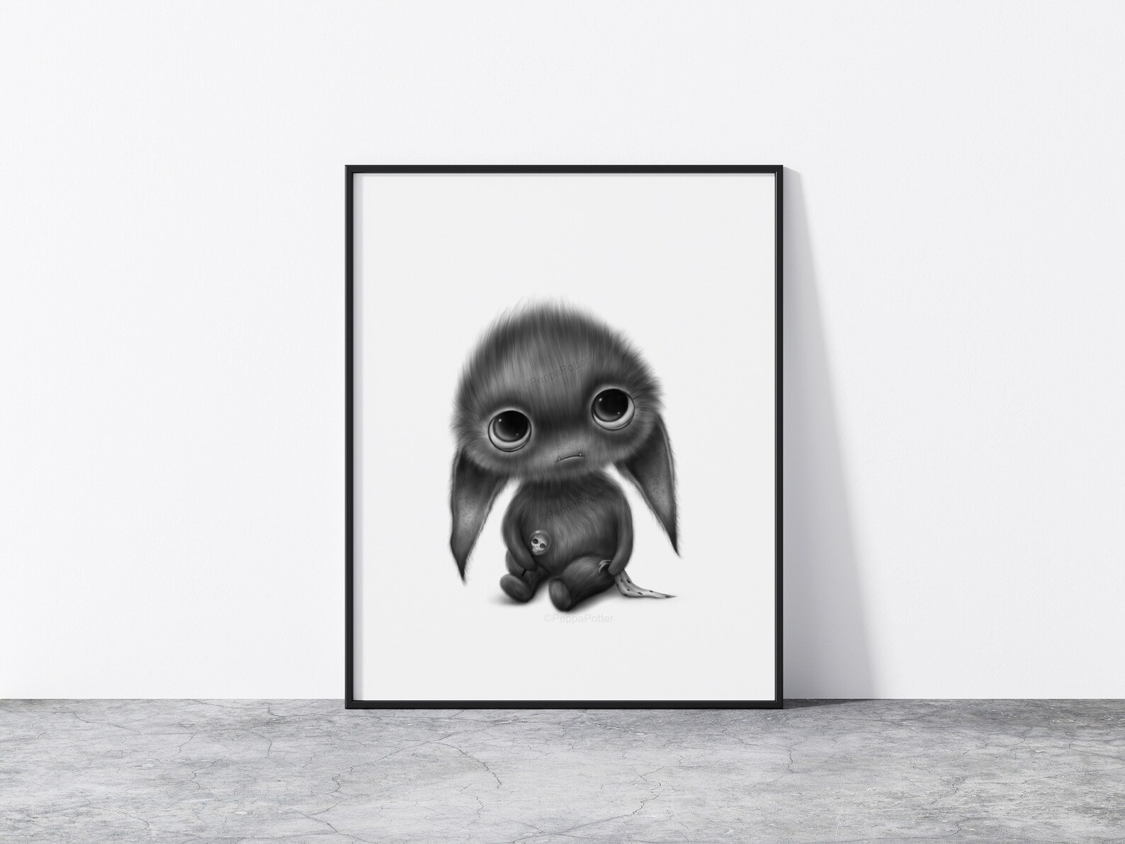 Abandoned Creatures - Edgar | Creepy Cute Art Print | Goth Baby ...