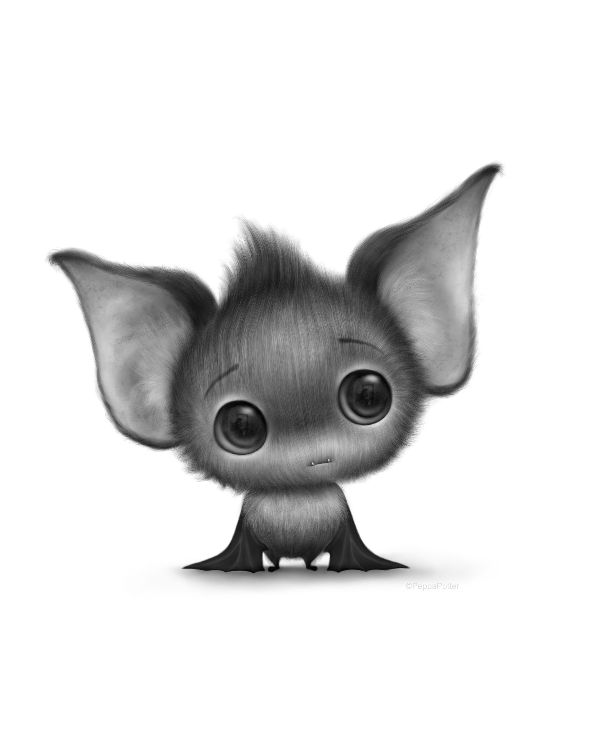Creepy Cute Bat Print Albert the Bat Art Print Bat Wall - Etsy