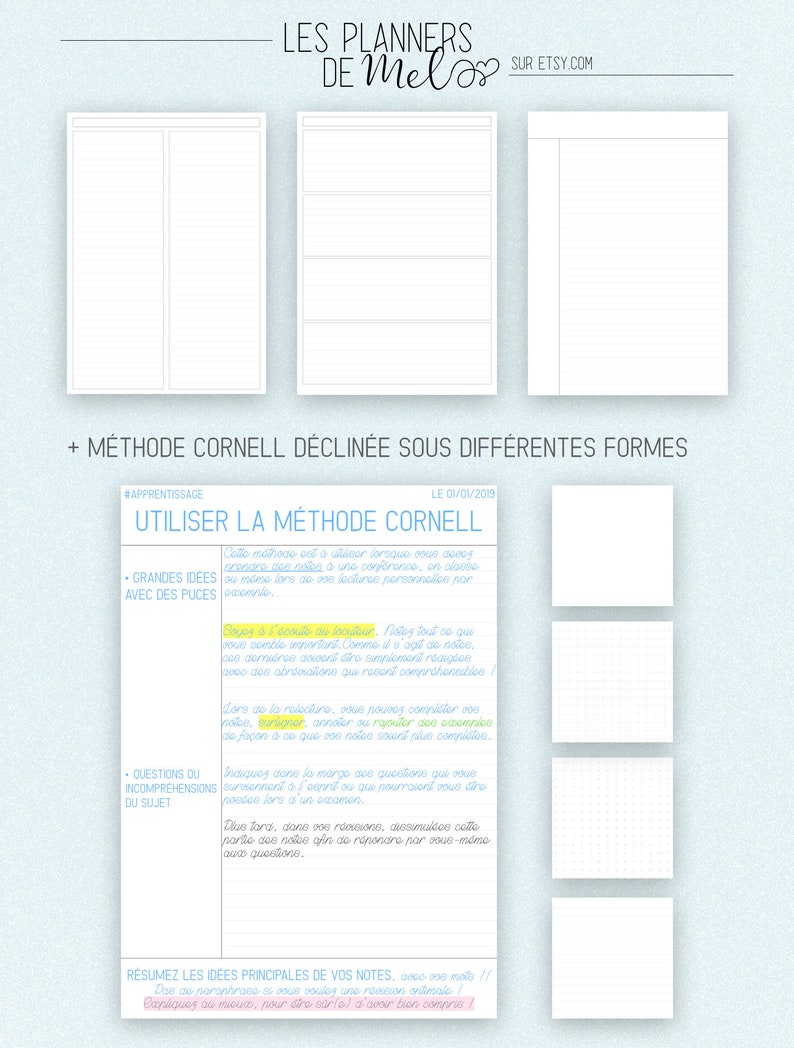 Feuille Prise de Note Goodontes Digitale ou à imprimer | Etsy France