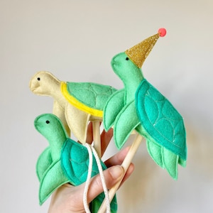 Sea Turtle Decoration / Puppet / Hanger / Cake Topper - Etsy