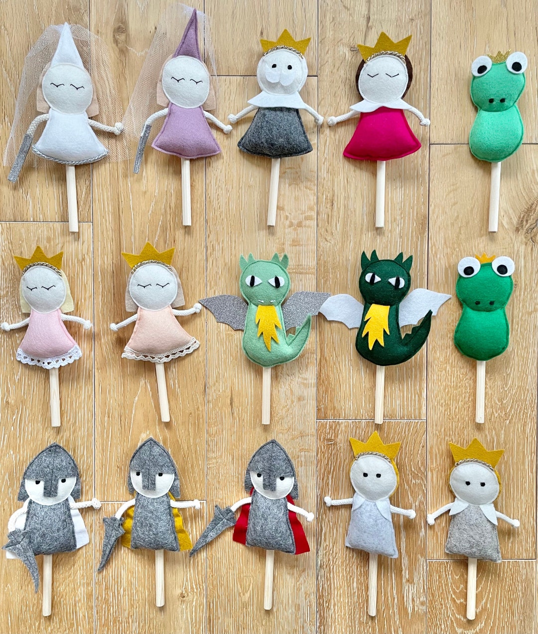 Fairy Tale Collection Mix and Match Puppets for Mimiki Puppet Theatre ...