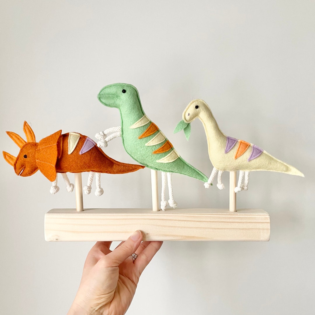 Limited Dinosaur Puppets Set T-rex Triceratops Diplodocus From Mimiki ...
