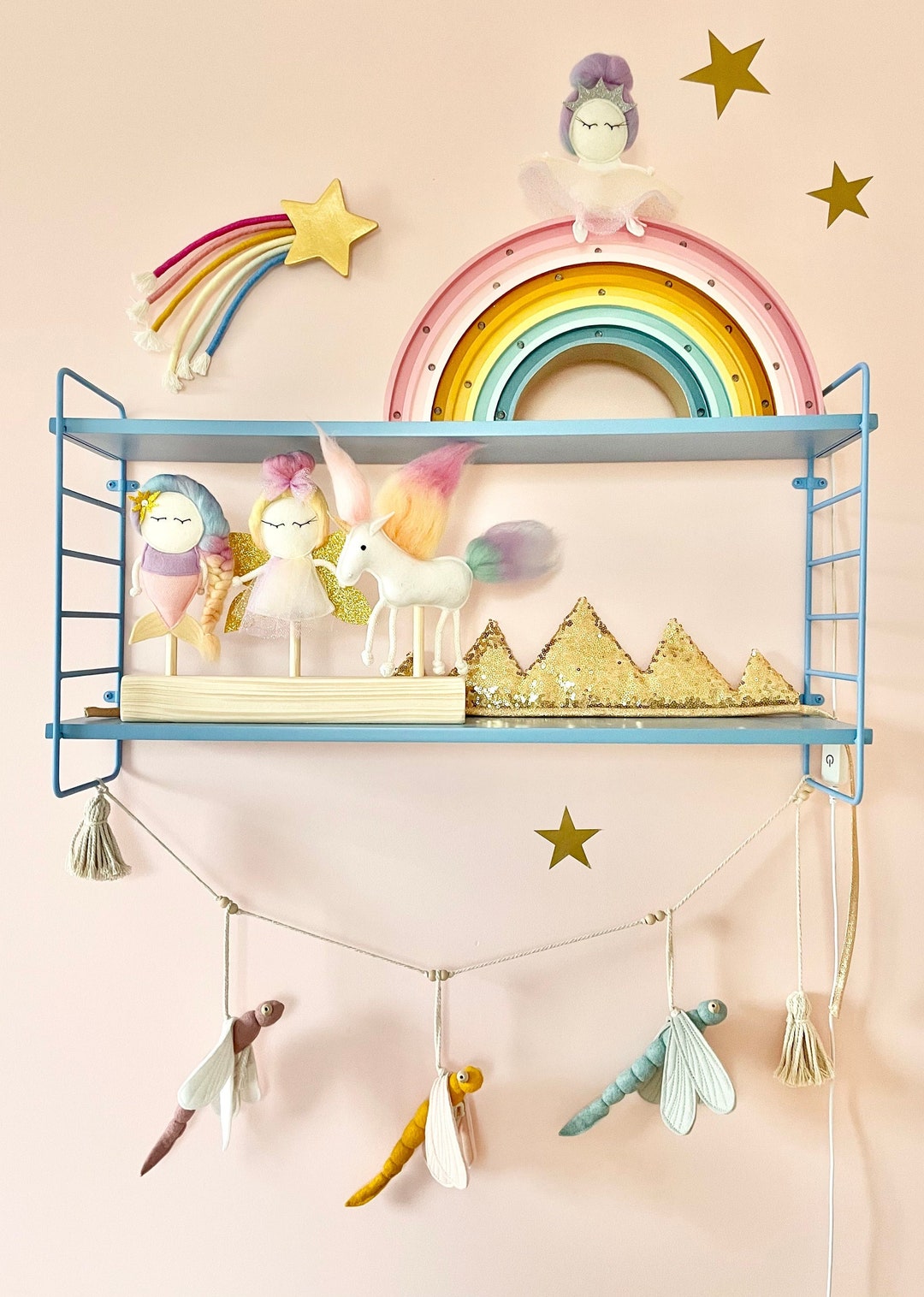 3 Puppet Rainbow Set Fairy Gold Unicorn Mermaid for Mimiki Puppet ...