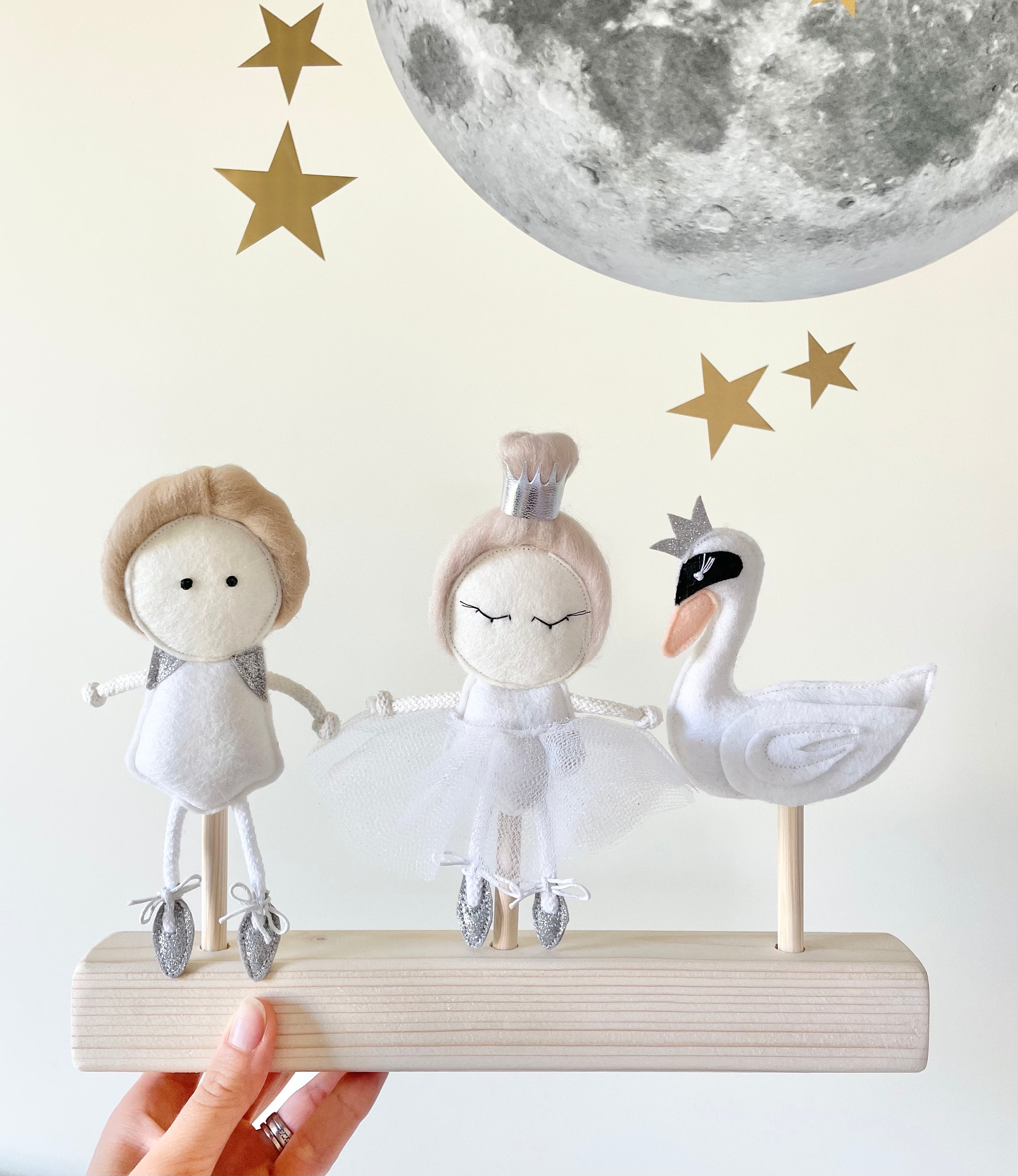 Swan Lake Ballerinas Felt Puppets Set by Mimiki - Etsy