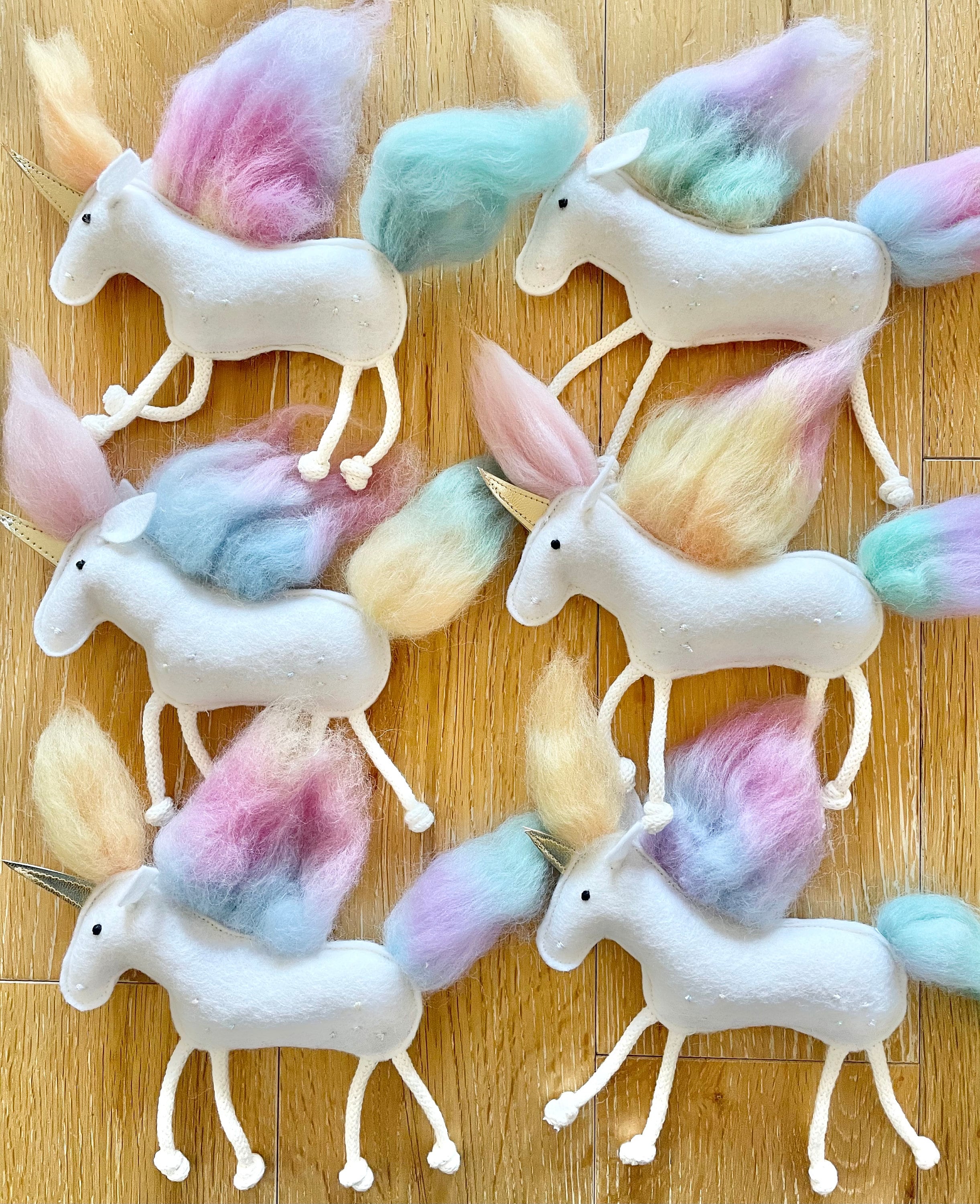 5 puppet rainbow set Fairy Dragon Princess Unicorn Mermaid for | Etsy