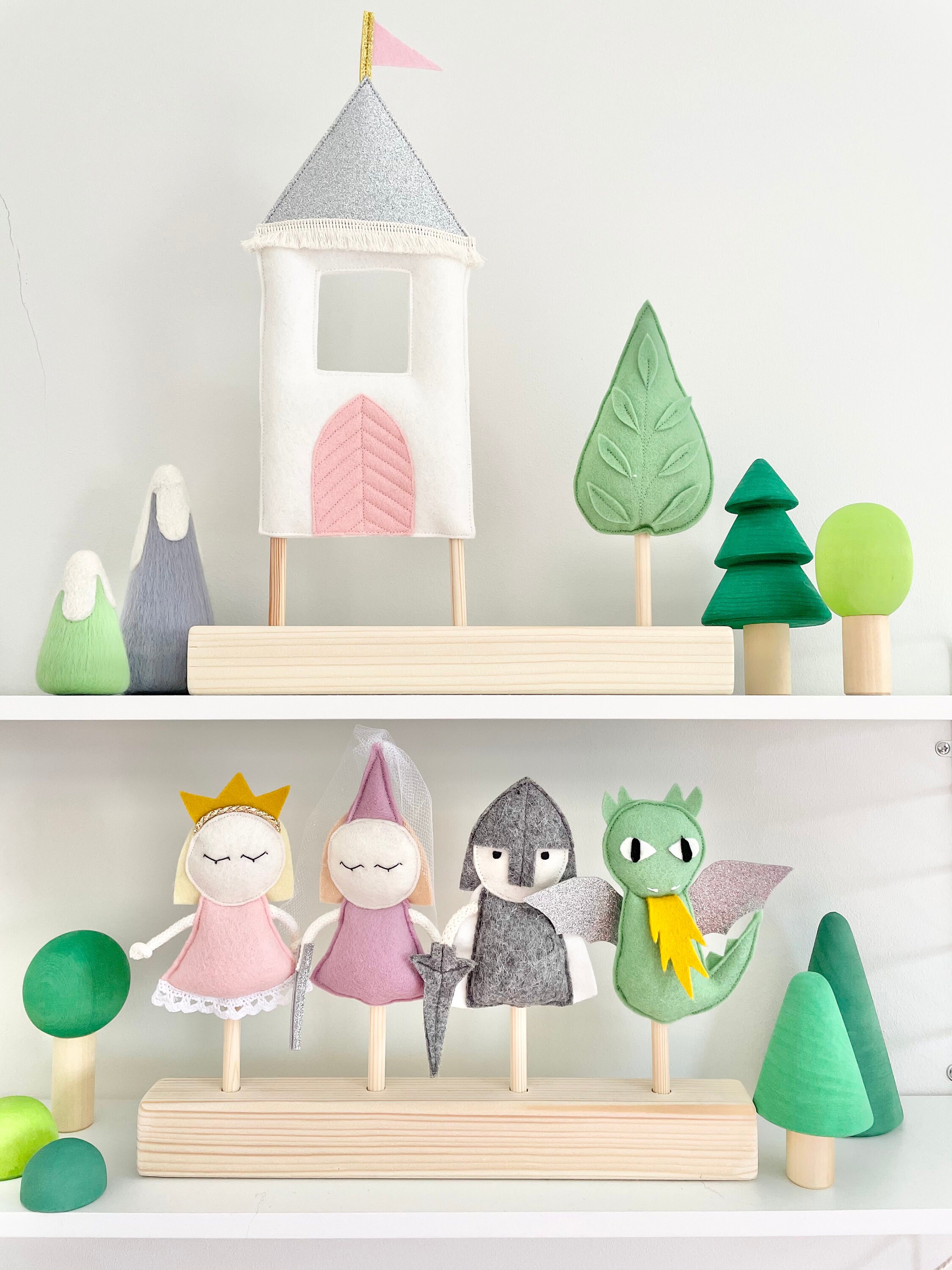 New Pastel and Glitter Fairy Tale Puppets and Decorations for - Etsy