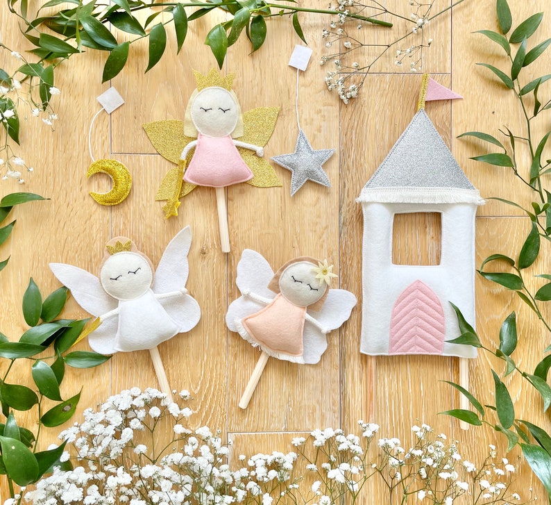Pastel Fairies Puppet Theatre Set With Puppets - Etsy