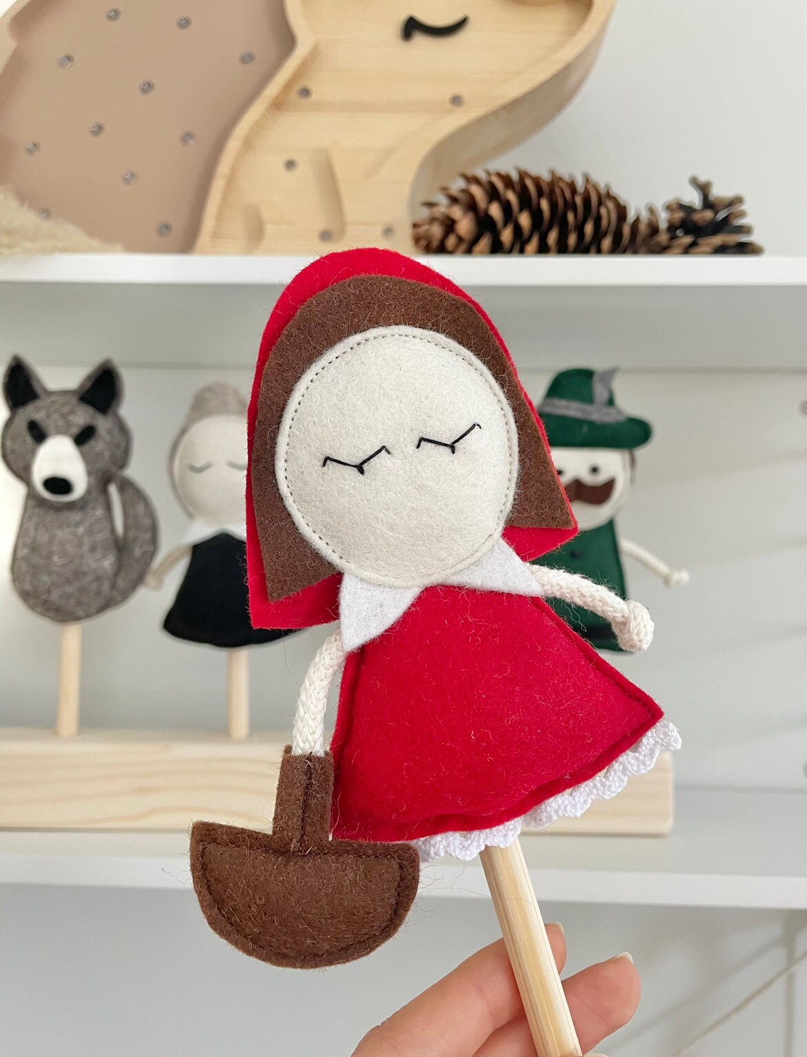 NEW Little Red Riding Hood SET Puppet Doorway Theatre by | Etsy