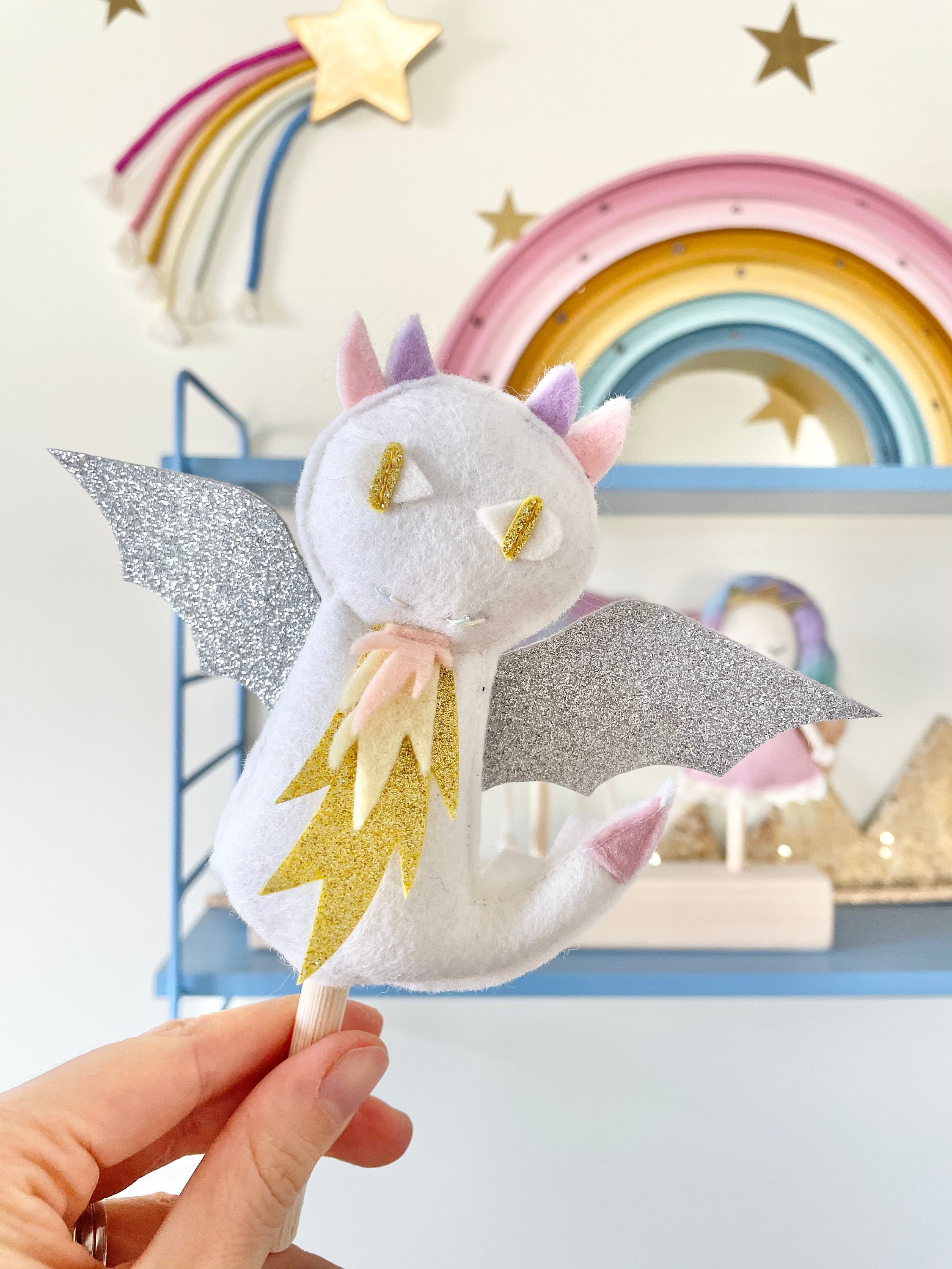 5 puppet rainbow set Fairy Dragon Princess Unicorn Mermaid for | Etsy