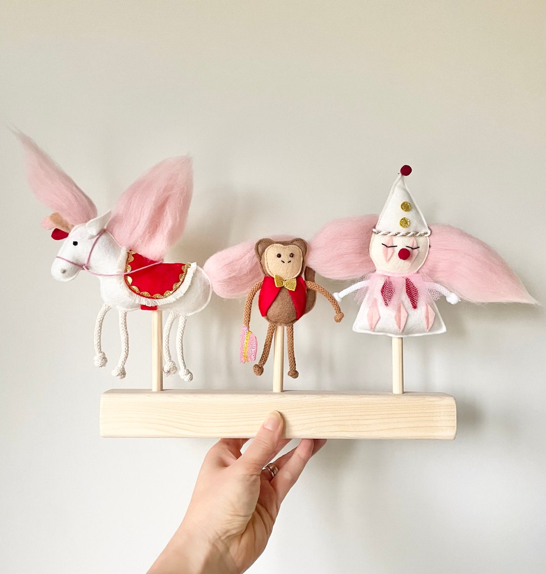 Set of 3 Circus Figures Monkey Horse and Clown - Etsy
