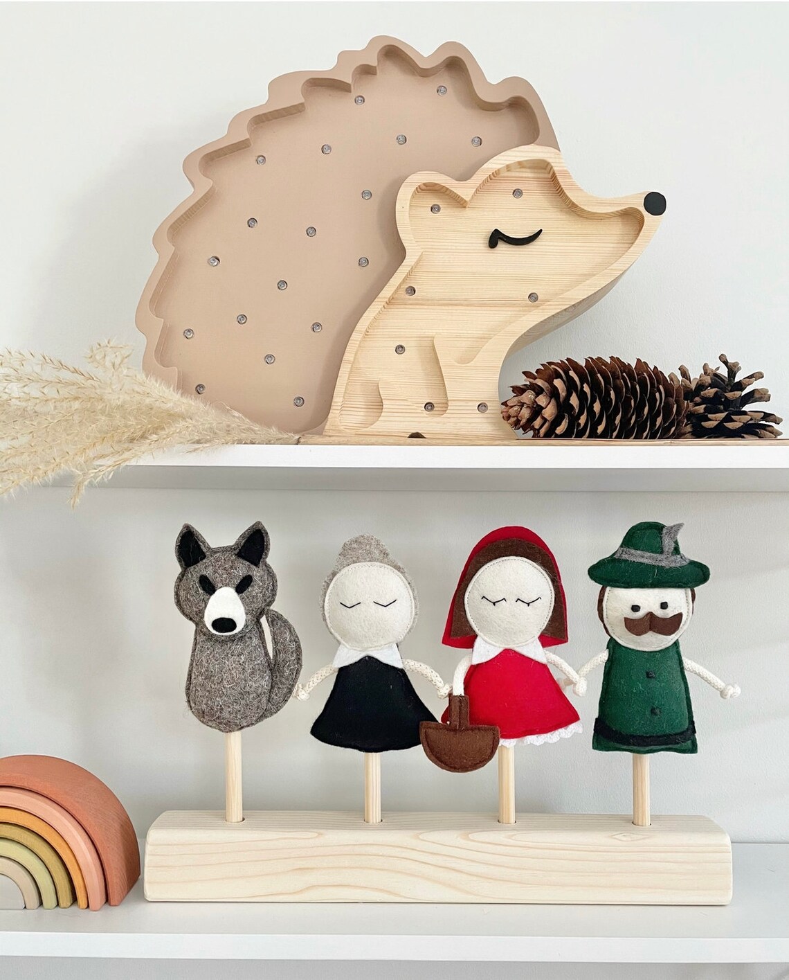 NEW Little Red Riding Hood SET Puppet Doorway Theatre by | Etsy