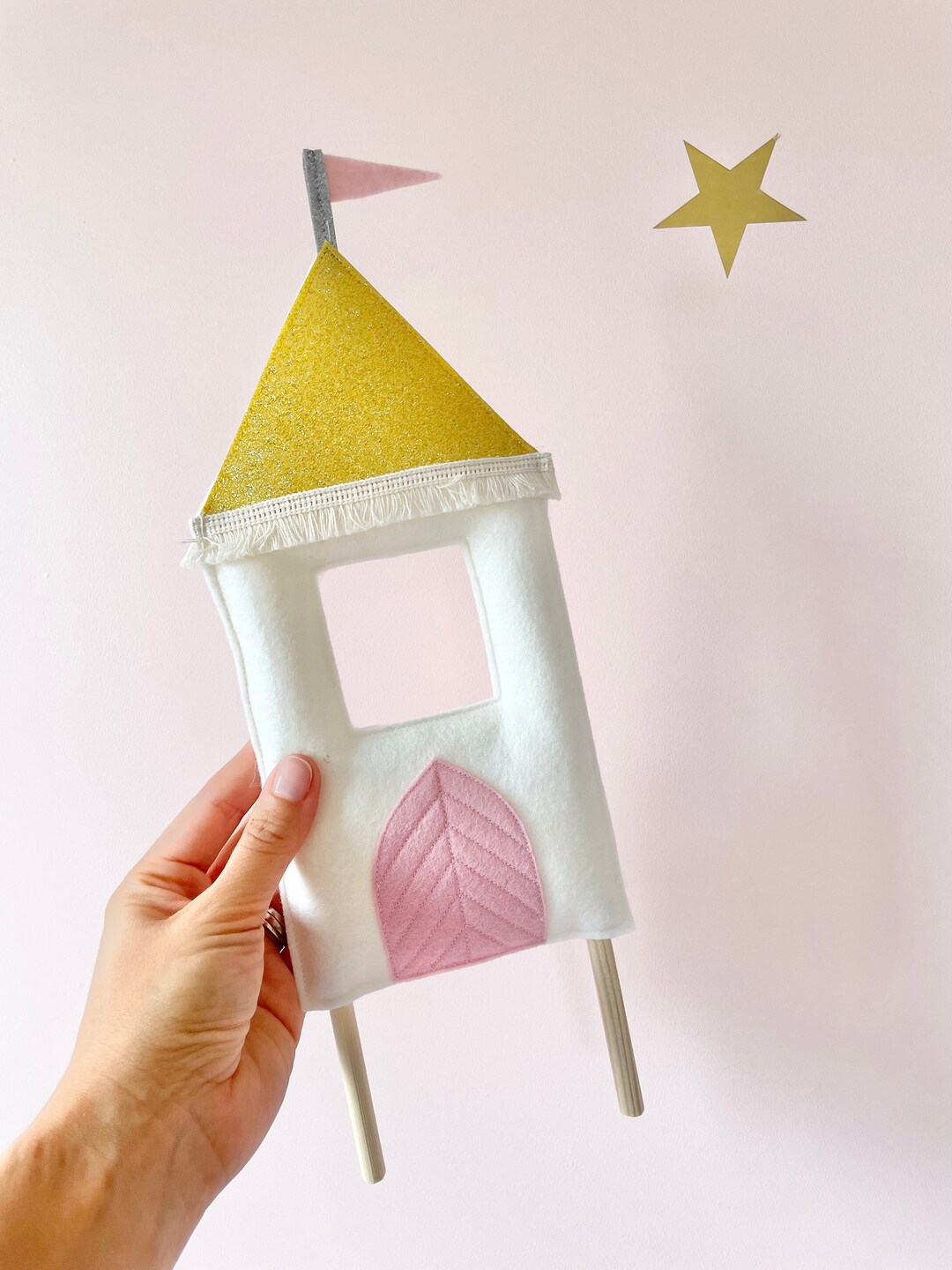 Gold Glitter Roof Fringy Castle Decoration for Mimiki Puppet Theatre - Etsy