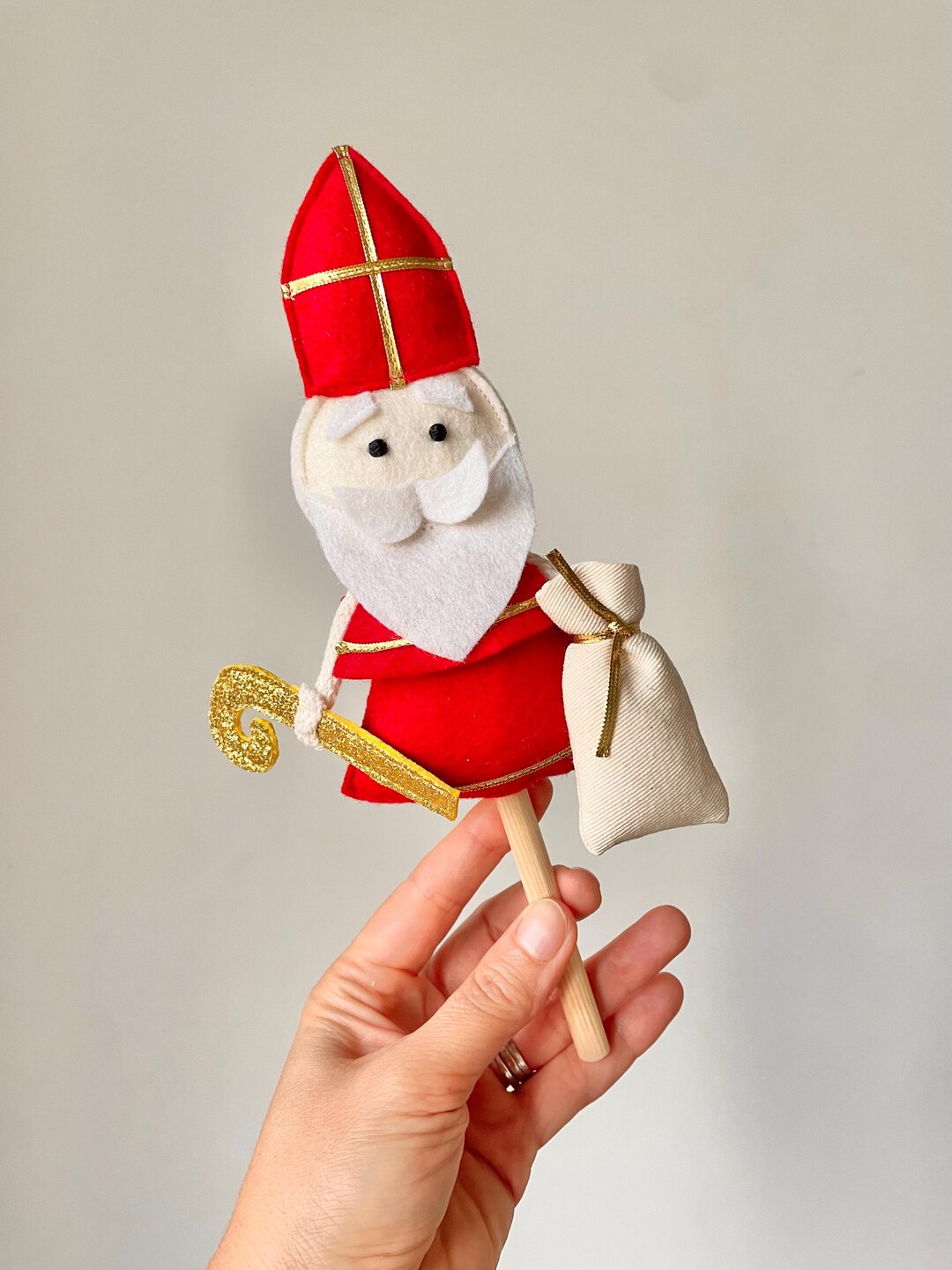 Santa Claus Hand Puppet, Christmas Nursery Decoration - Etsy