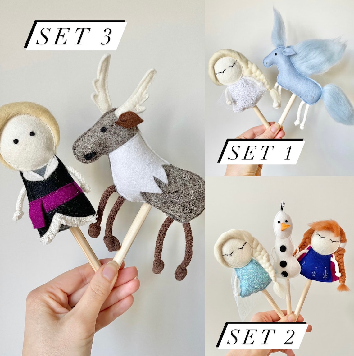 Winter Story Puppets for Mimiki Puppet Theatre | Etsy