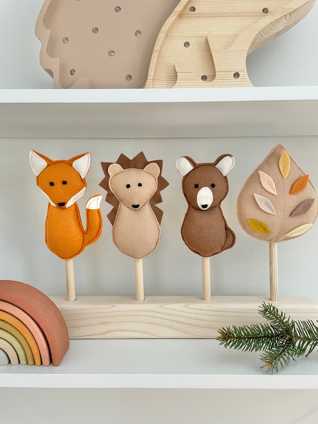 New Forest Friends and Tree 4 Puppet Mix and Match Set for Mimiki ...