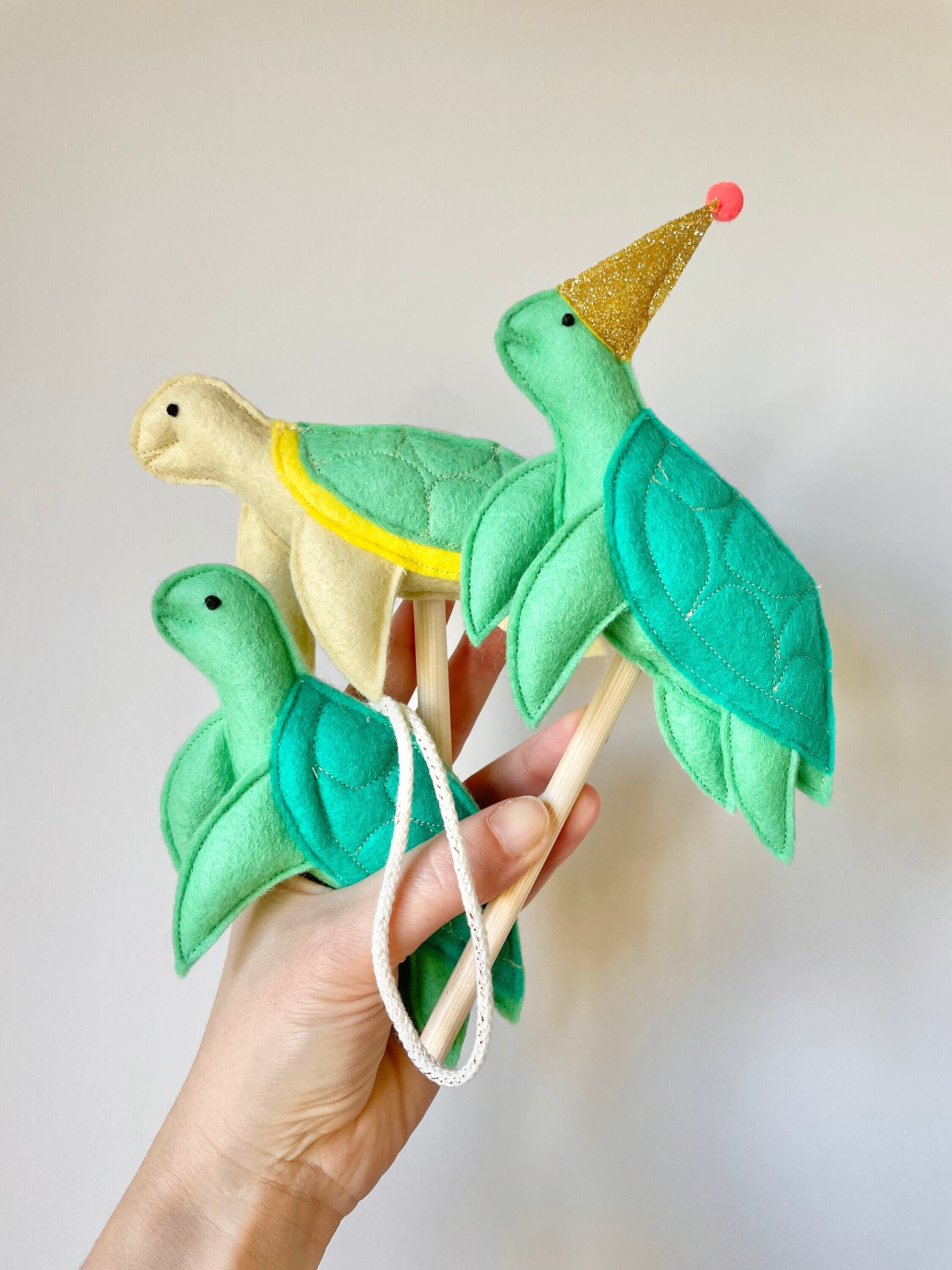 Sea Turtle Decoration / Puppet / Hanger / Cake Topper - Etsy