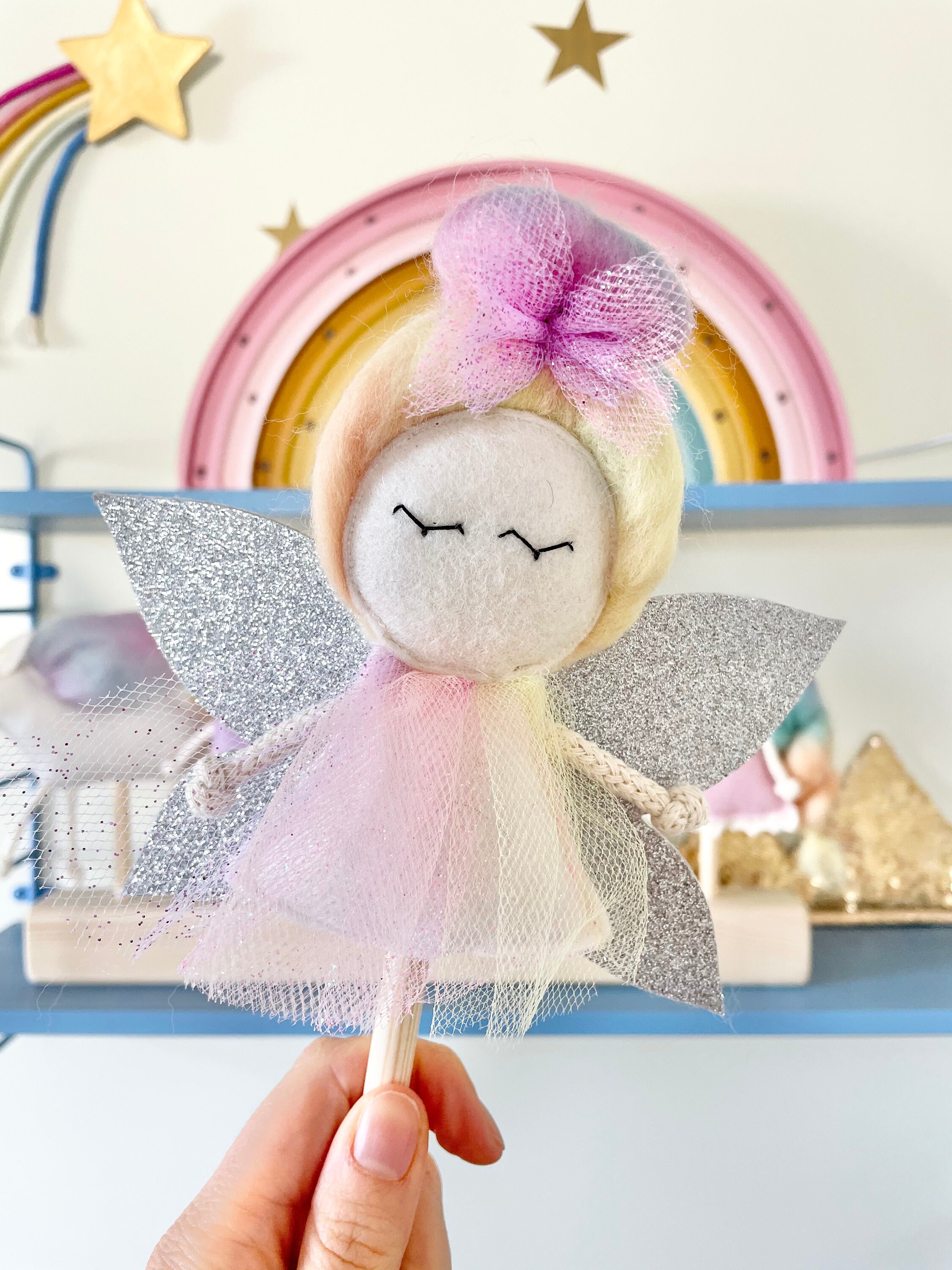 5 puppet rainbow set Fairy Dragon Princess Unicorn Mermaid for | Etsy