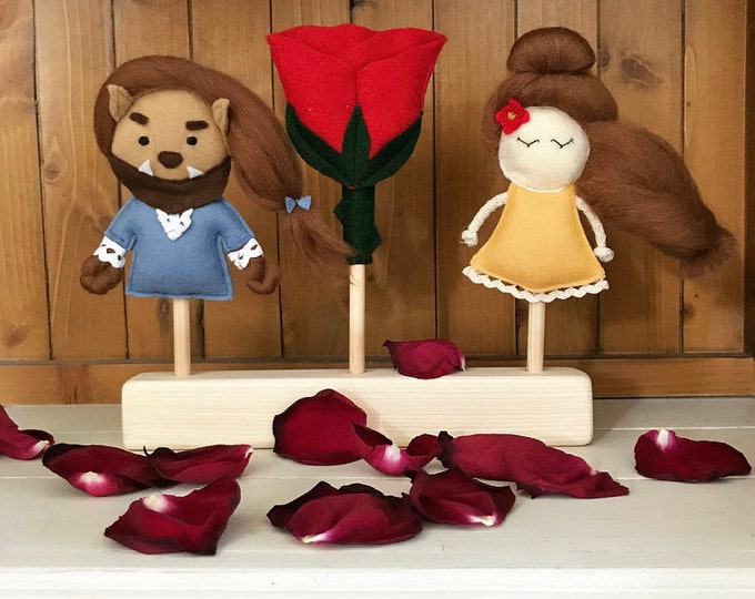 Beauty and the Beast Puppets for Mimiki Puppet Theater - Etsy