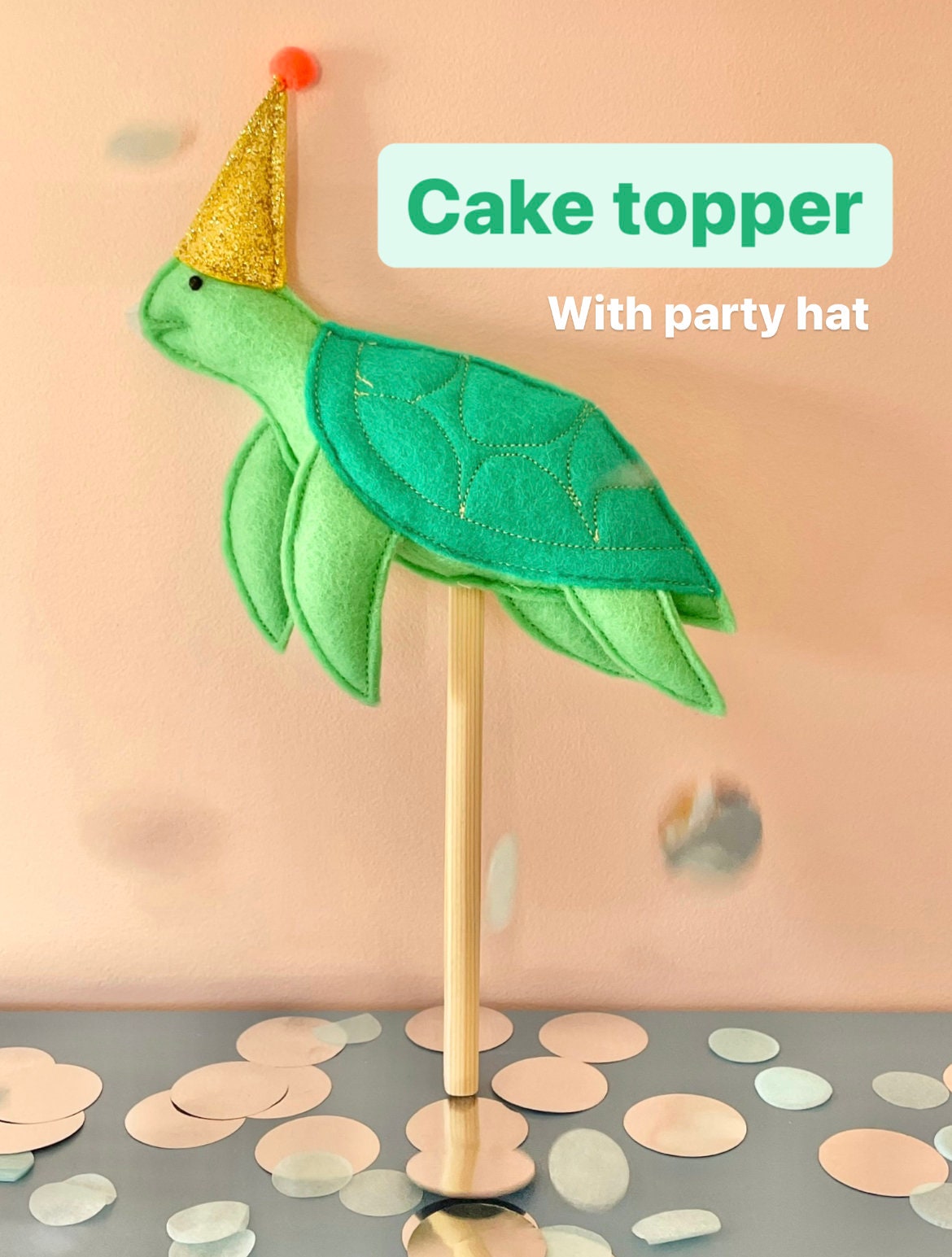 Sea Turtle Decoration / Puppet / Hanger / Cake Topper - Etsy
