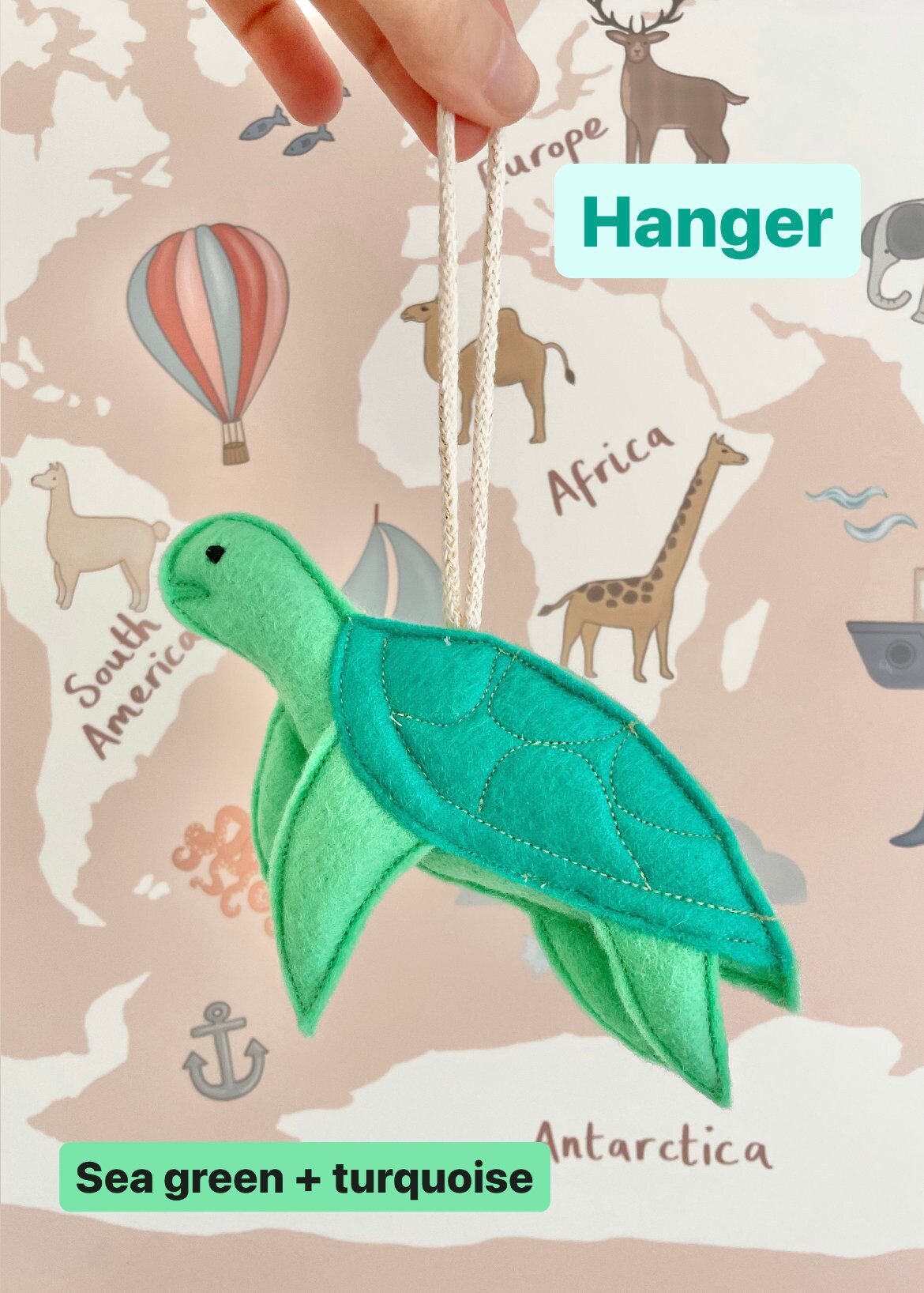 Sea Turtle Decoration / Puppet / Hanger / Cake Topper - Etsy