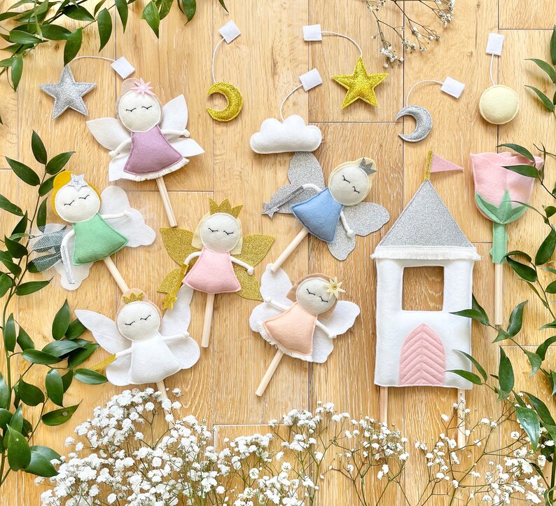 Pastel Fairies Puppet Theatre Set With Puppets - Etsy