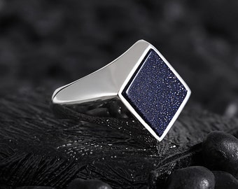 Square Stone Ring - Etsy