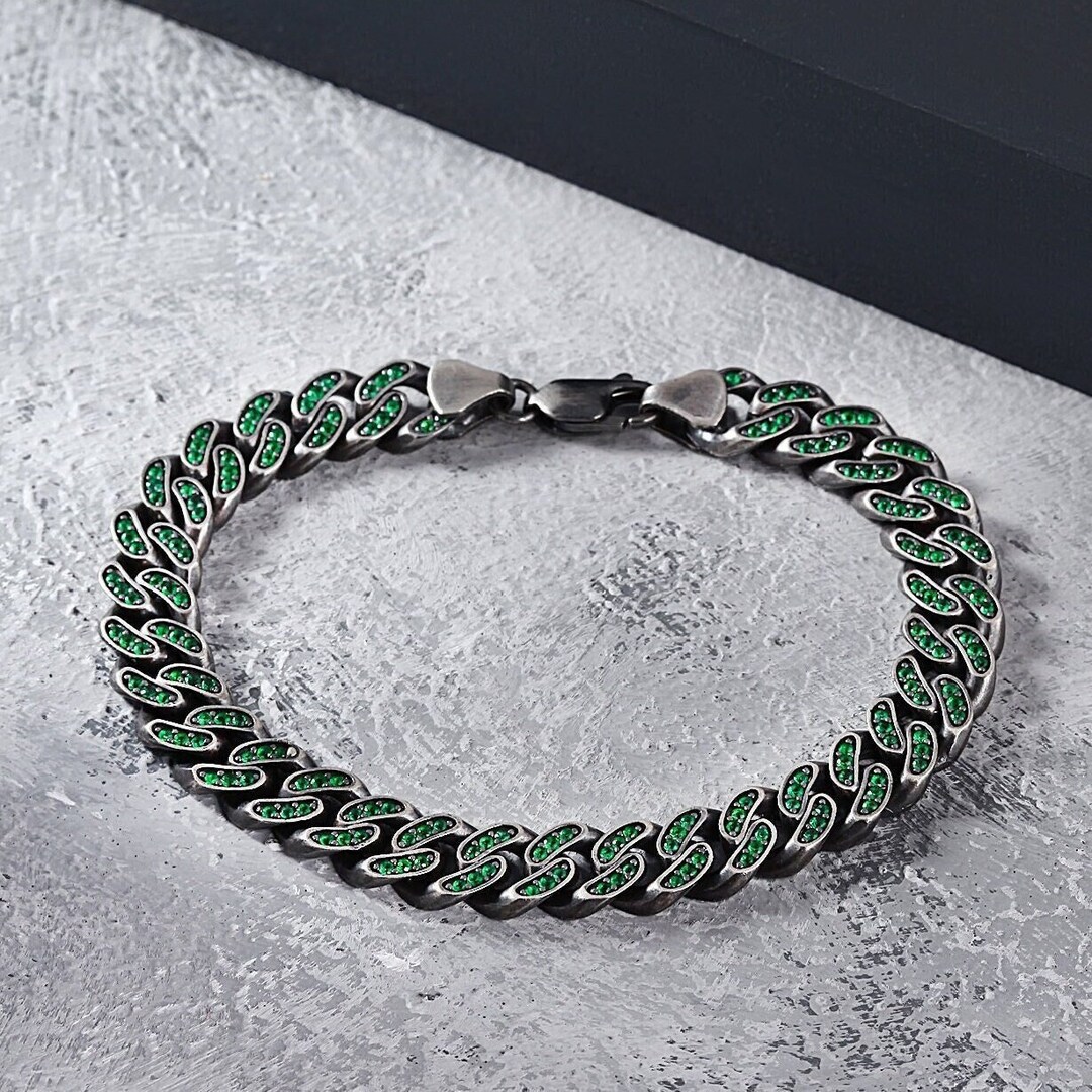 925K Silver Heavy Curb Bracelet, Valentine's Day Gift for Boyfriend ...