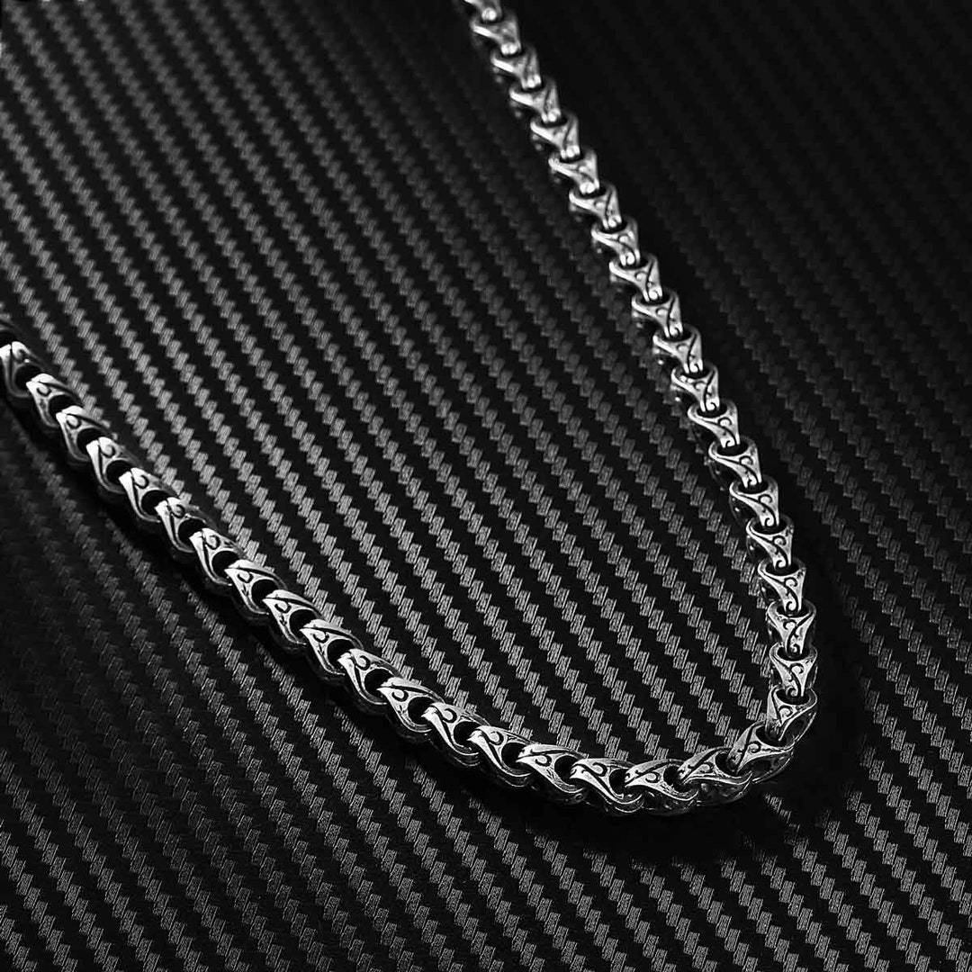 Men Silver Chain Necklace, Handmade Sterling Silver Necklace, Unique ...