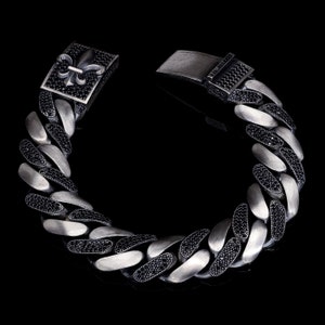 Handmade Sterling Silver Link Bracelet, Engraved Luxury Accessory ...