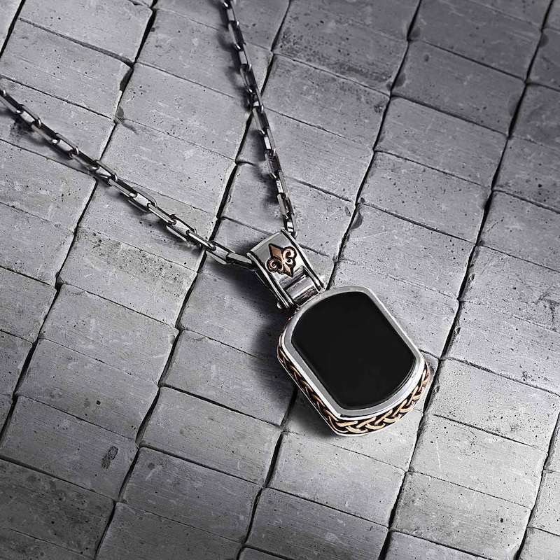 Sterling Silver Mens Pendant - Etsy