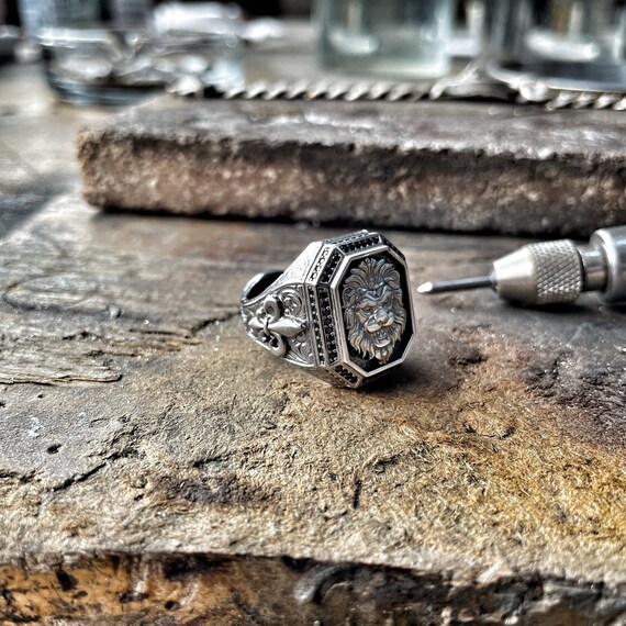Sterling Silver Lion Design Ring 925 Sterling Silver Jewelry - Etsy