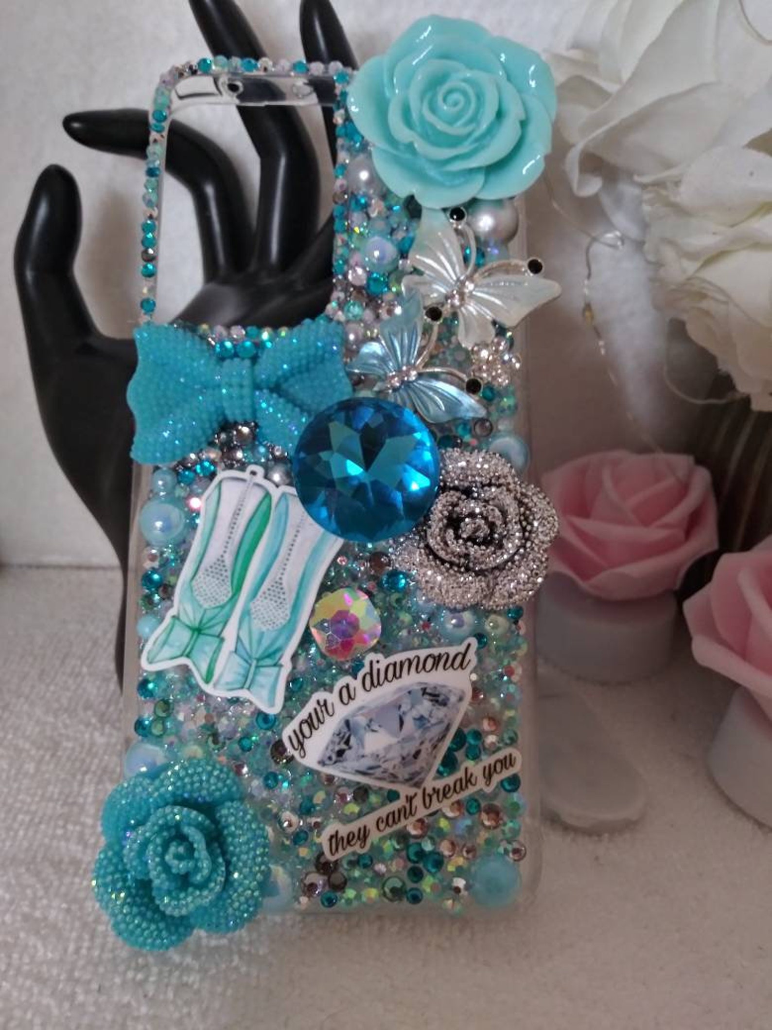 Blinged Out Phone Case: Custom Made to Order - Etsy