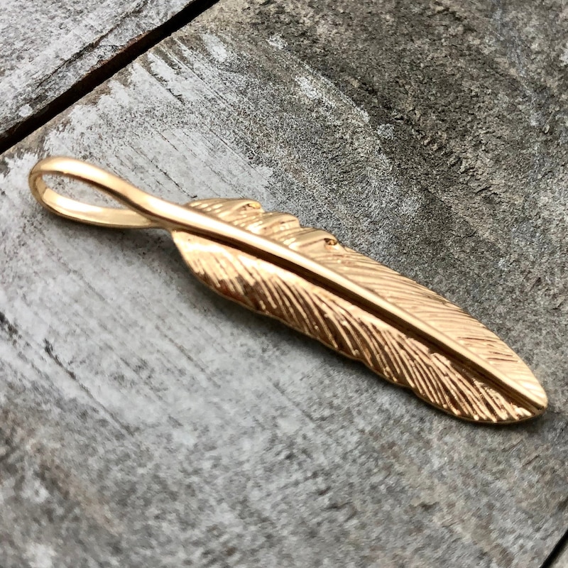 Gold Feather Jewelry - Etsy