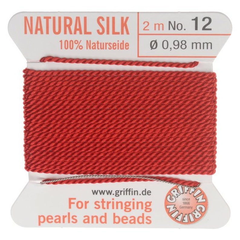 0.98mm Silk Cord Size 12 Griffin Silk Thread With Needle - Etsy