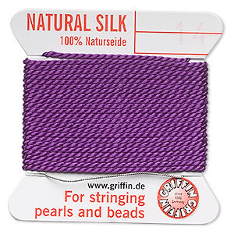 1.02mm Silk Cord Size 14 Griffin Silk Thread With Needle - Etsy