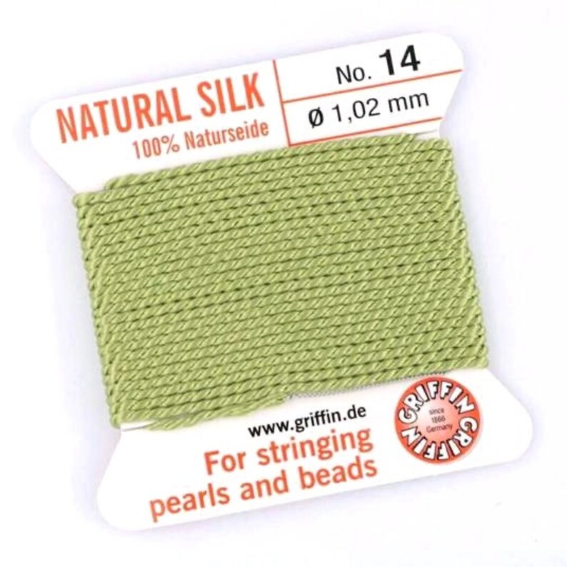 1.02mm Silk Cord Size 14 Griffin Silk Thread With Needle - Etsy