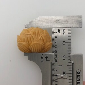 Carved Wood Lotus Beads, Mala Guru Bead, 23x17mm, Water Lily Bead - Etsy