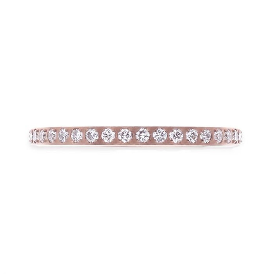 Rose Gold Titanium Ring - Flat Polished Ring, Women Ring, Wedding Ring ...