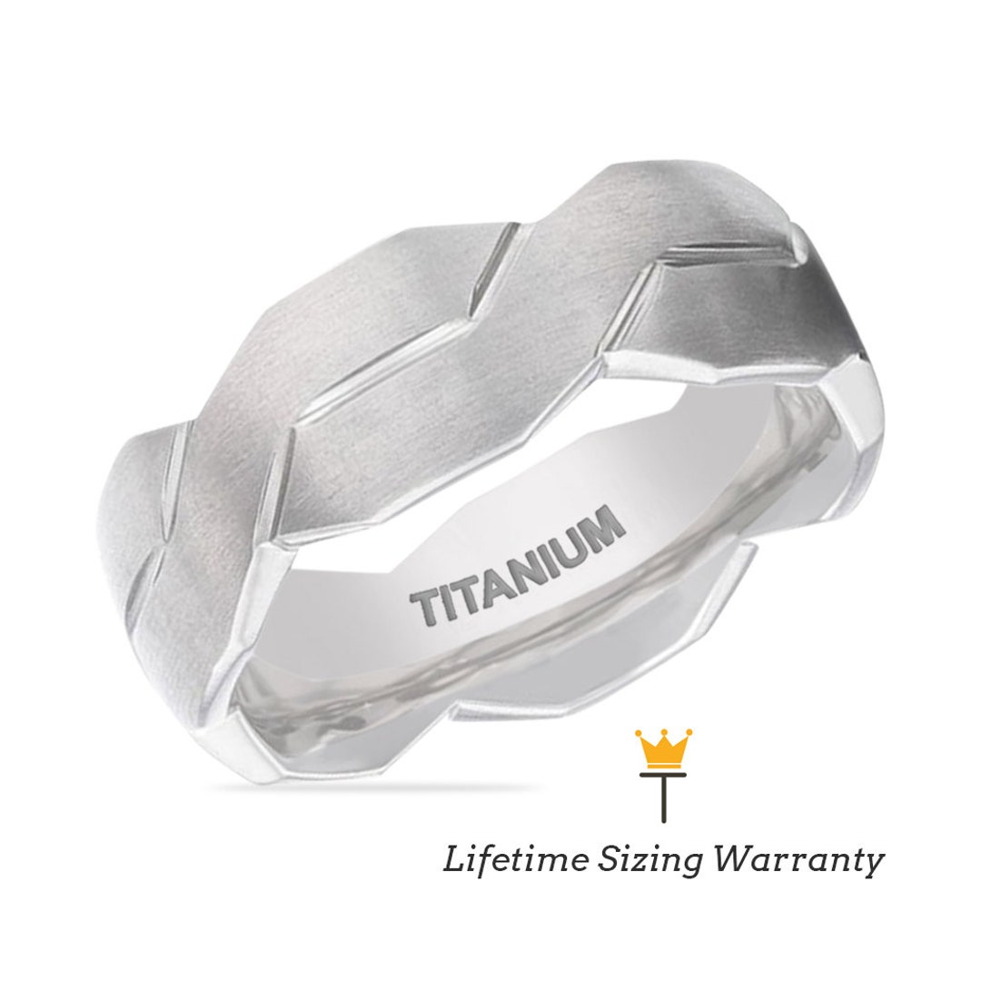 Interlocking Infinity Ring | Flat Ring | Titanium Ring | Wedding Ring ...