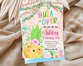 Pineapple Birthday Invitation Pineapple Invitation Pineapple - Etsy