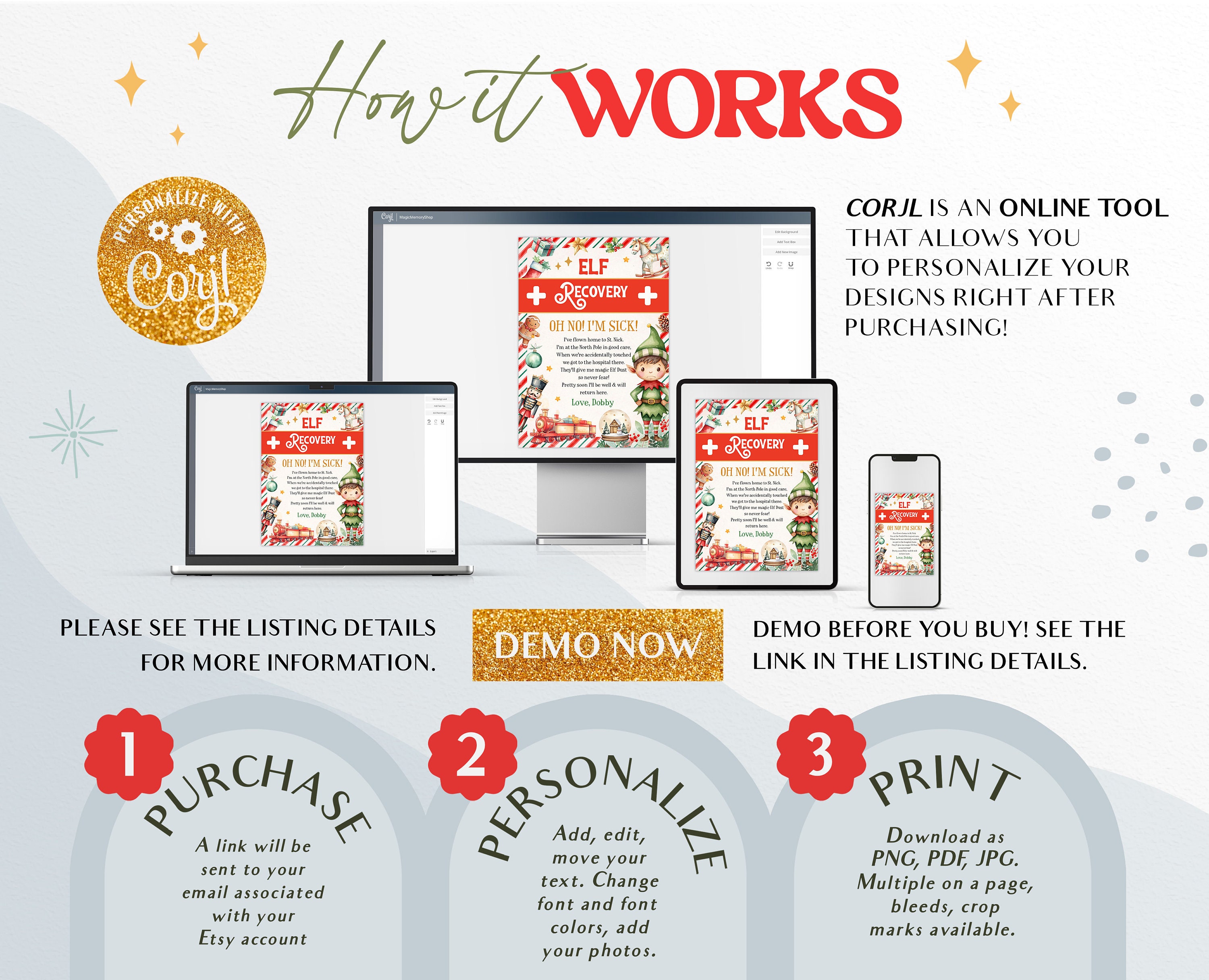 Editable Elf Recovery Letter Elf Touched Elf Lost Magic Elf I'm Sick ...