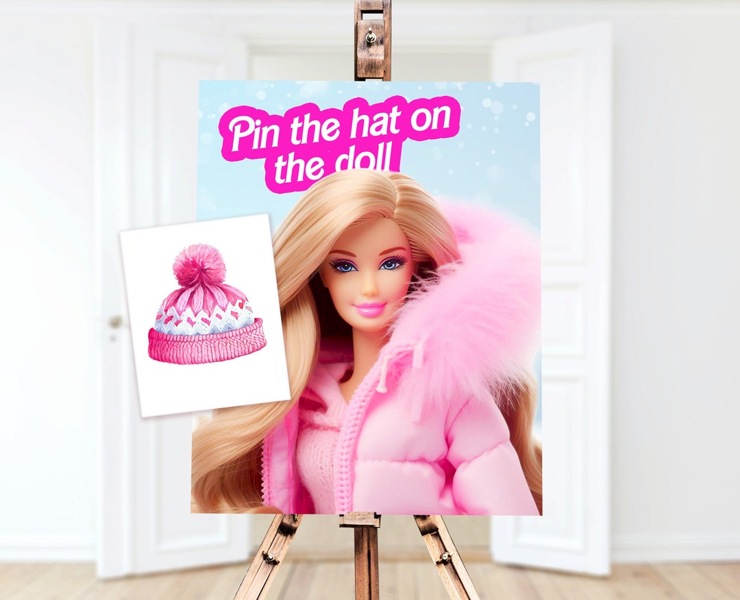 Barbi Game, Pin on Barbi Birthday Party Game,pin Hat on the Doll ...