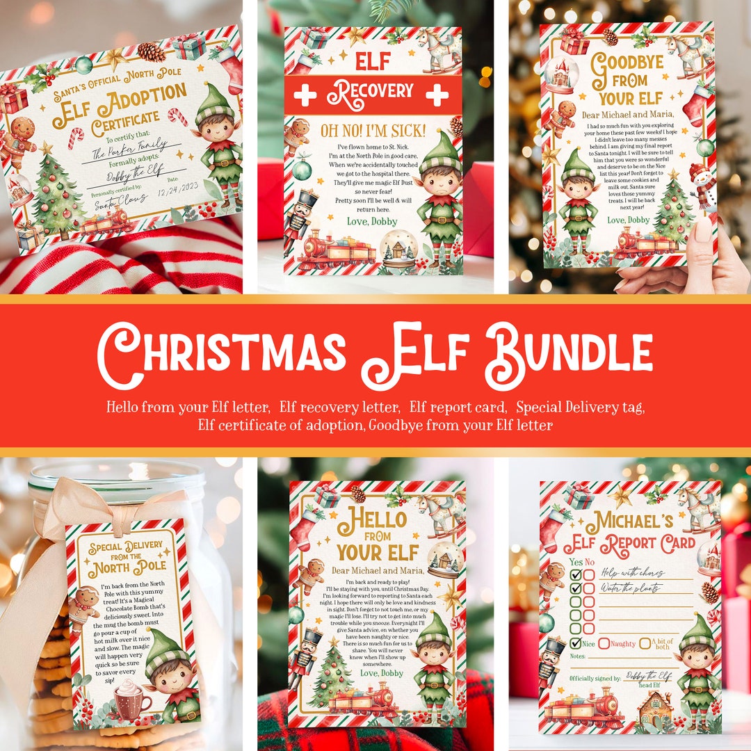 Editable Elf BUNDLE 6 in 1,elf Activity Kit,elf Arrival Letter,elf ...
