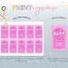 Editable Barbi Party Thank You Favor Tag, Pink Doll Birthday Party ...