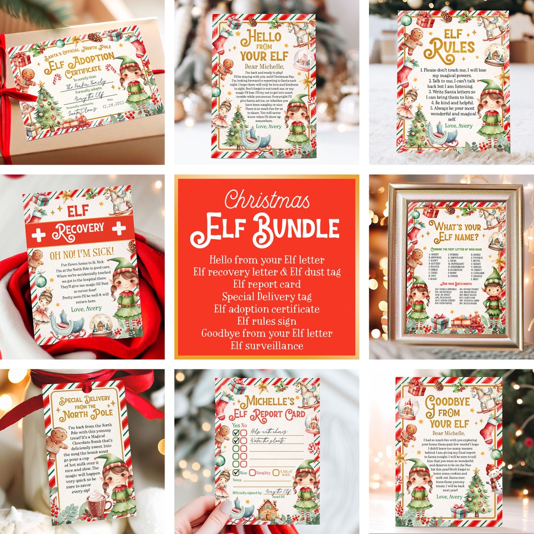 Editable Elf Activity Kit BIG BUNDLE 12 in 1elf Letterelf - Etsy