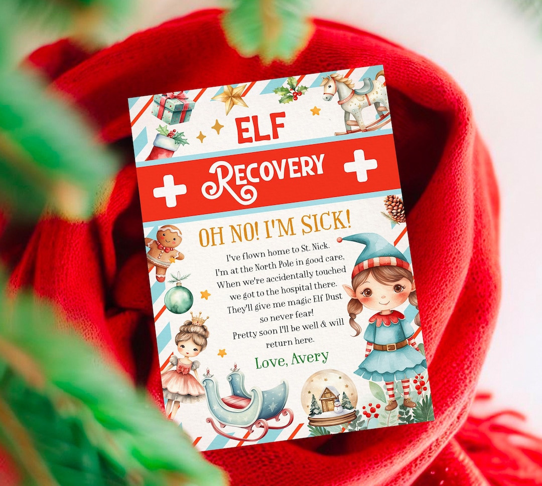 Editable Elf Recovery Letter Elf Touched Elf Lost Magic Elf - Etsy
